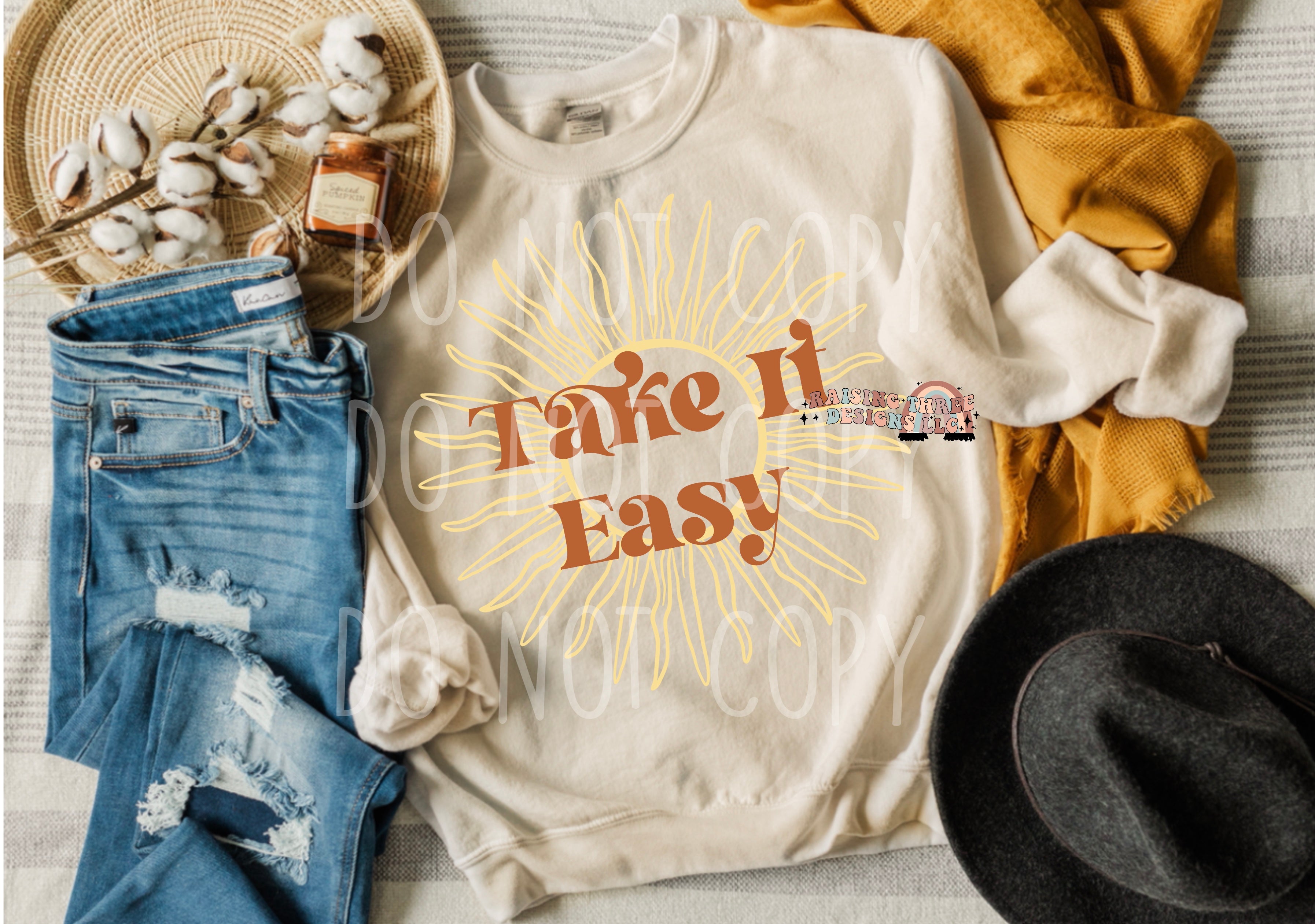 Take It Easy – Raising Three Designs