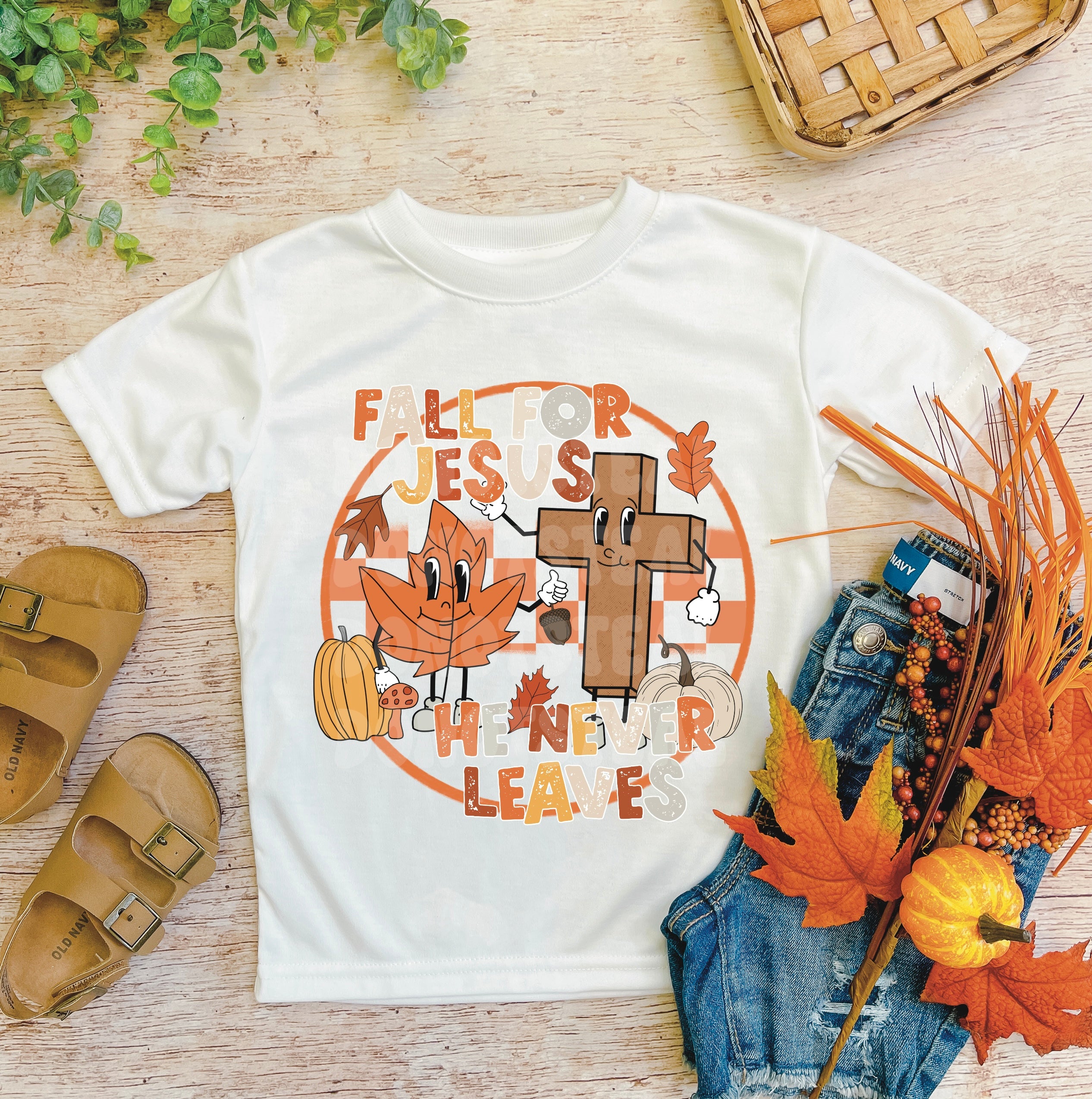 Fall for Jesus He never leaves - Boy verison – Raising Three Designs
